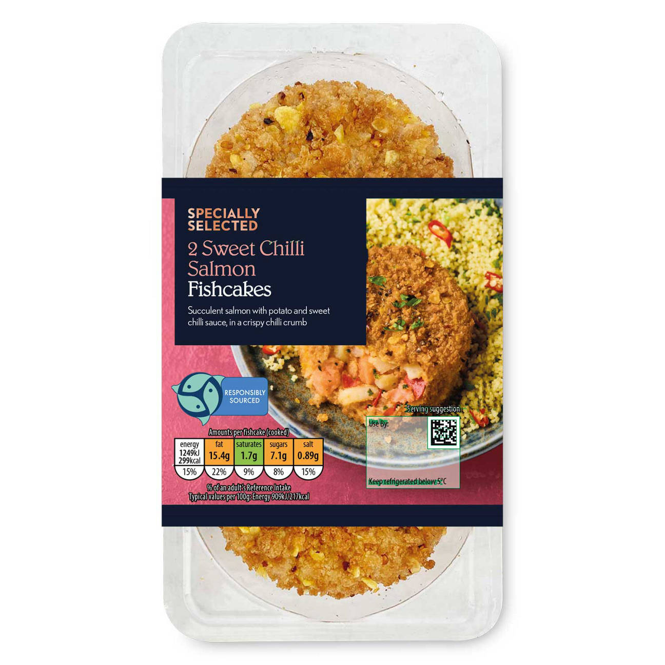 Sweet Chilli Salmon Fishcakes 2 Pack | ALDI UK